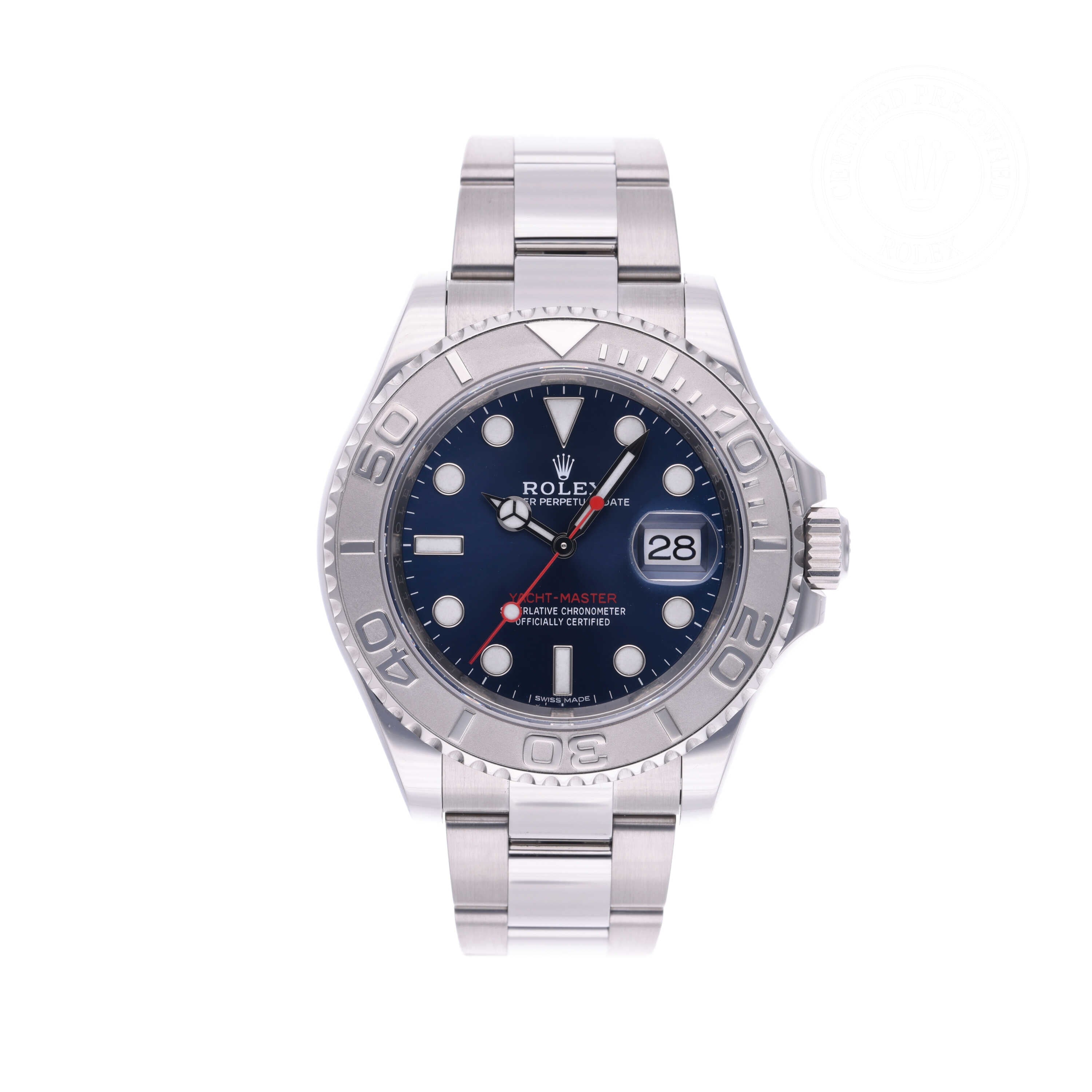 Rolex Certified Pre-owned CPO4638 YCHT-MSTR SS/PLT BLDL OYS BRAC ...