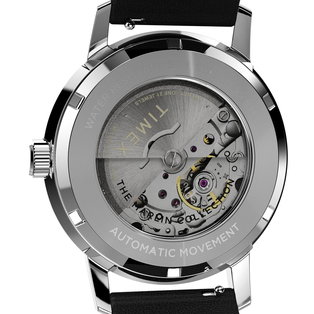 Marlin® Automatic 40mm Leather Strap Watch